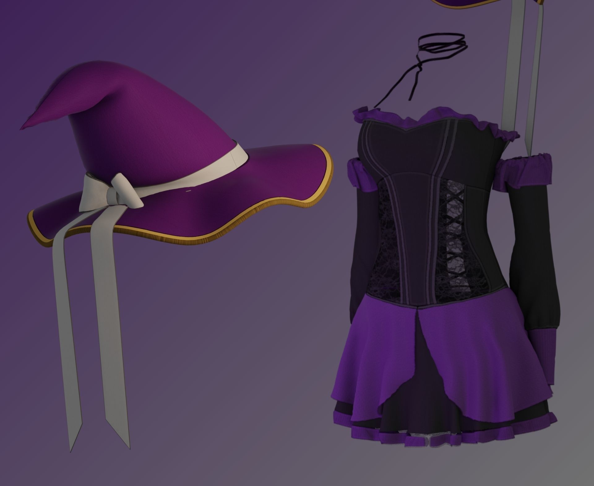 3D model Witch Girl - Game Ready VR / AR / low-poly | CGTrader