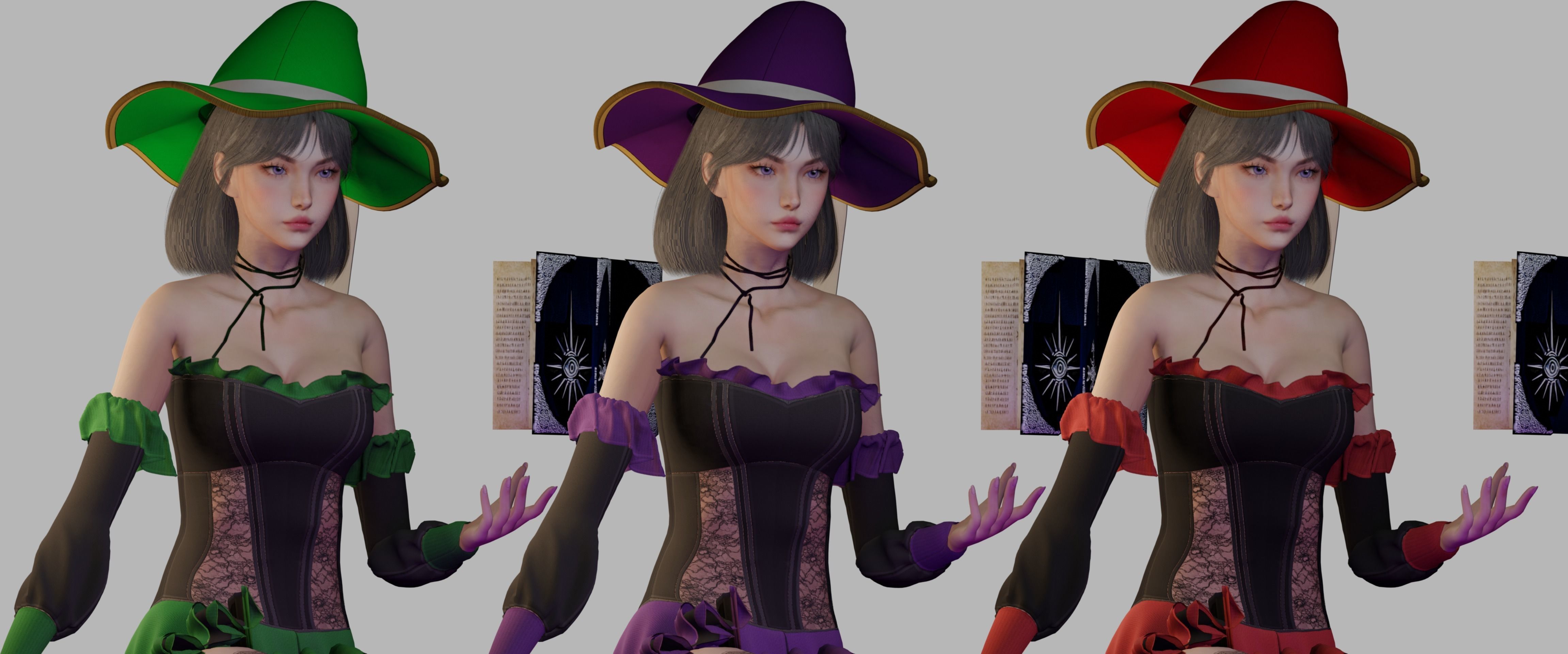 3D model Witch Girl - Game Ready VR / AR / low-poly | CGTrader