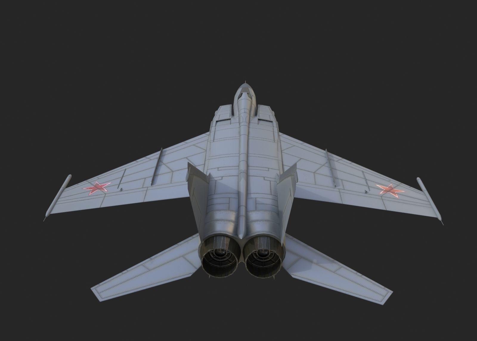 3D model Soviet Air Force Mig-25 Foxbat Fighter Mig25 VR / AR / low ...