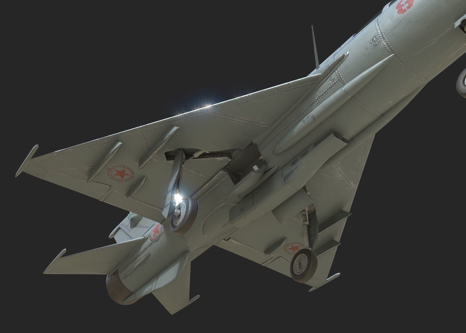 3D model Peoples Army of Korea Mig21F13 Fishbed Fighter Mig-21 VR / AR ...