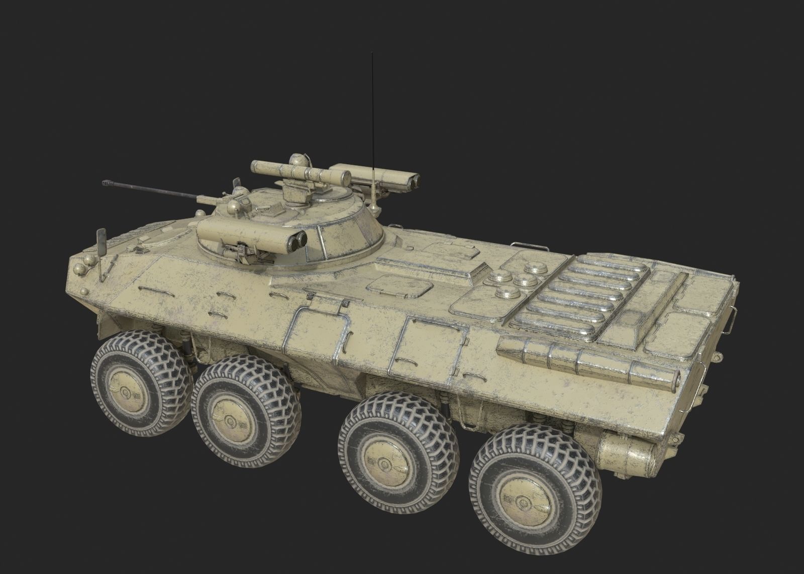 3D model 5 coatings of Russian BTR-90 BTR90 Armored personnel carrier APC VR / AR / low-poly ...