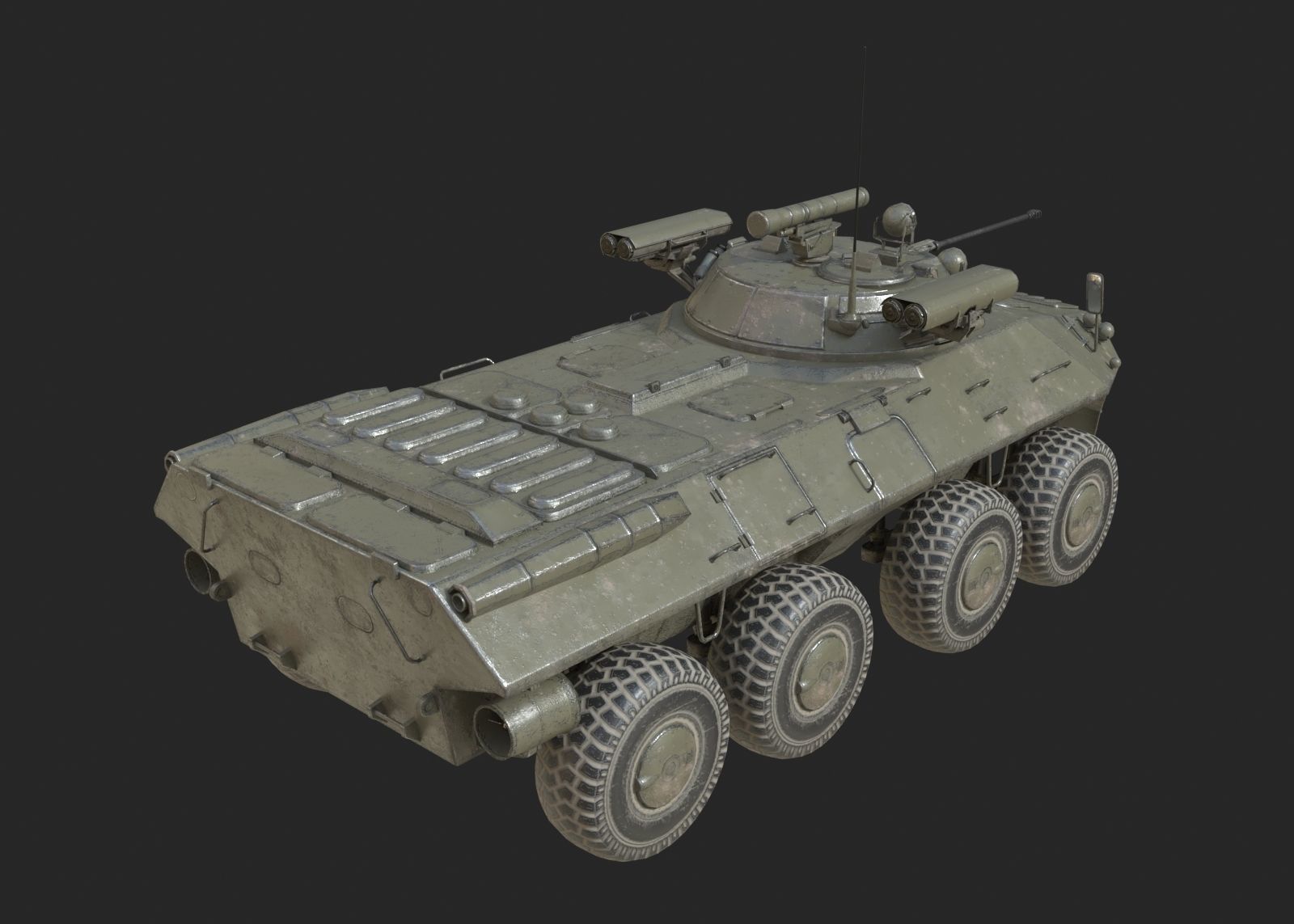 3D model 5 coatings of Russian BTR-90 BTR90 Armored personnel carrier ...