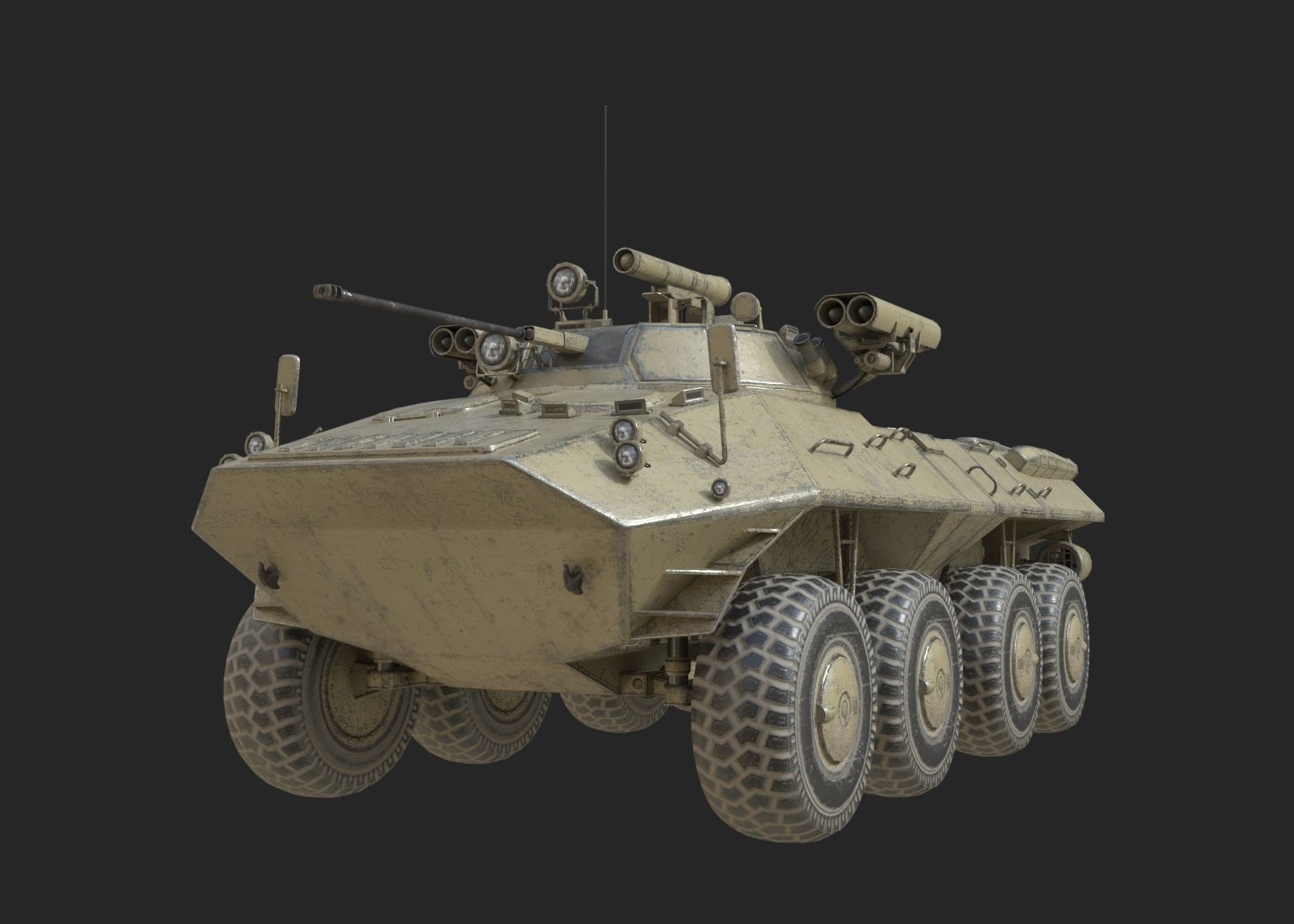 3D model 5 coatings of Russian BTR-90 BTR90 Armored personnel carrier ...