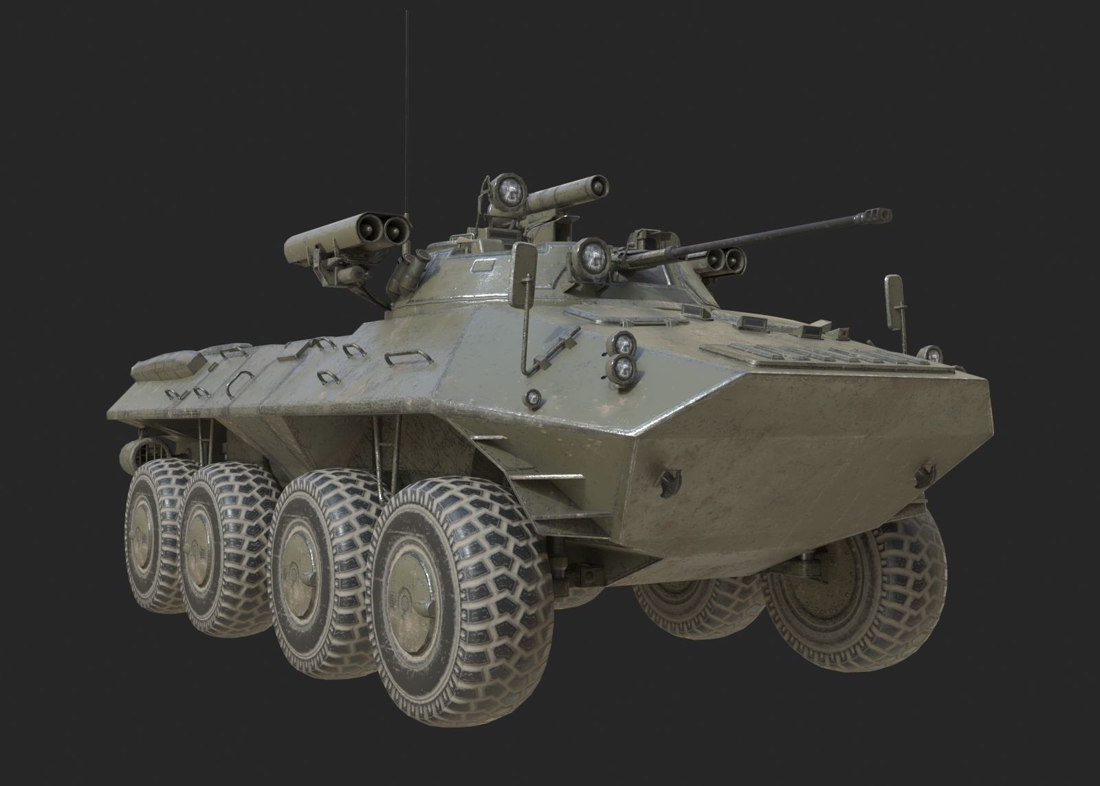 3D model 5 coatings of Russian BTR-90 BTR90 Armored personnel carrier ...