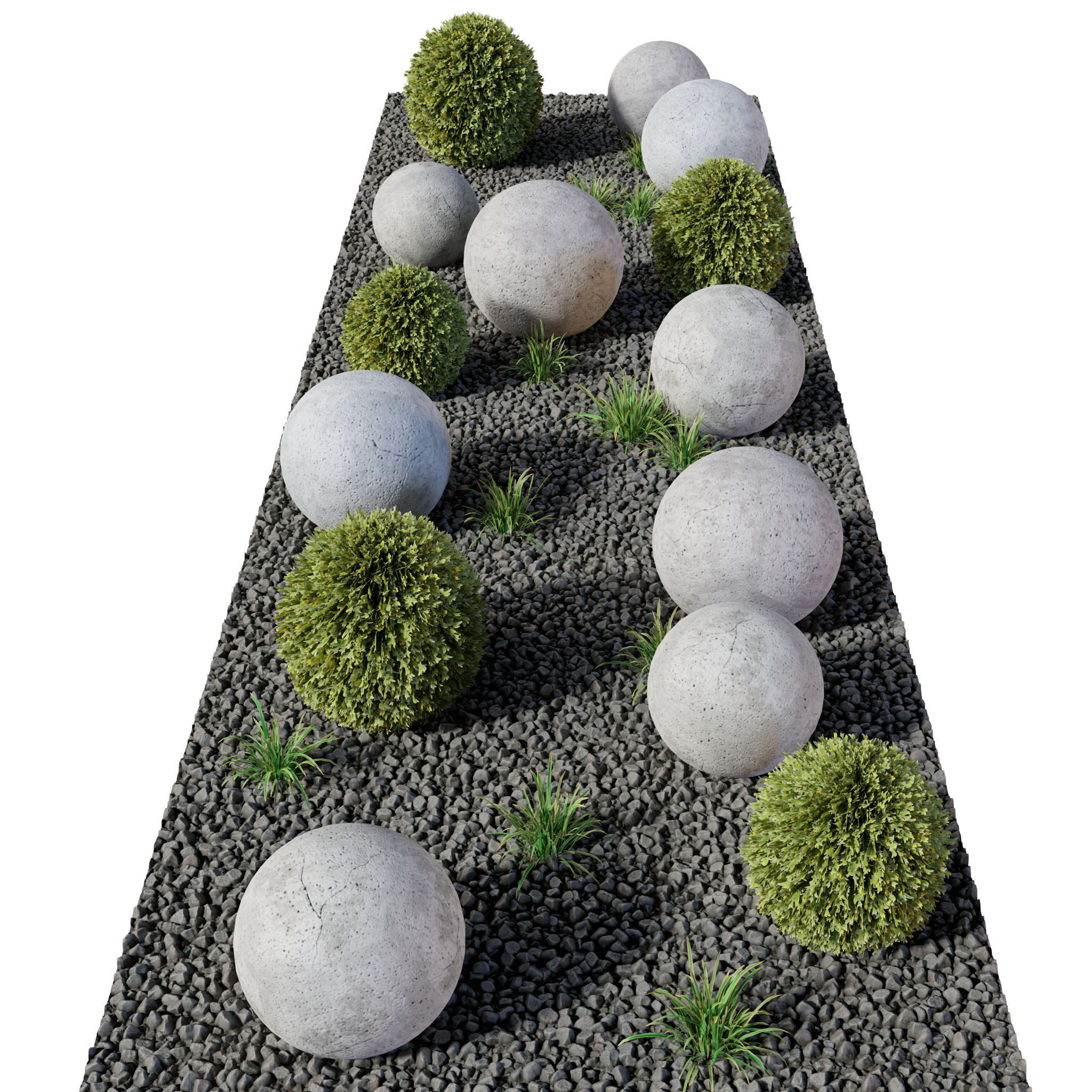 Modern Courtyard 04 - PBR - 4K - Midpoly 3D model | CGTrader