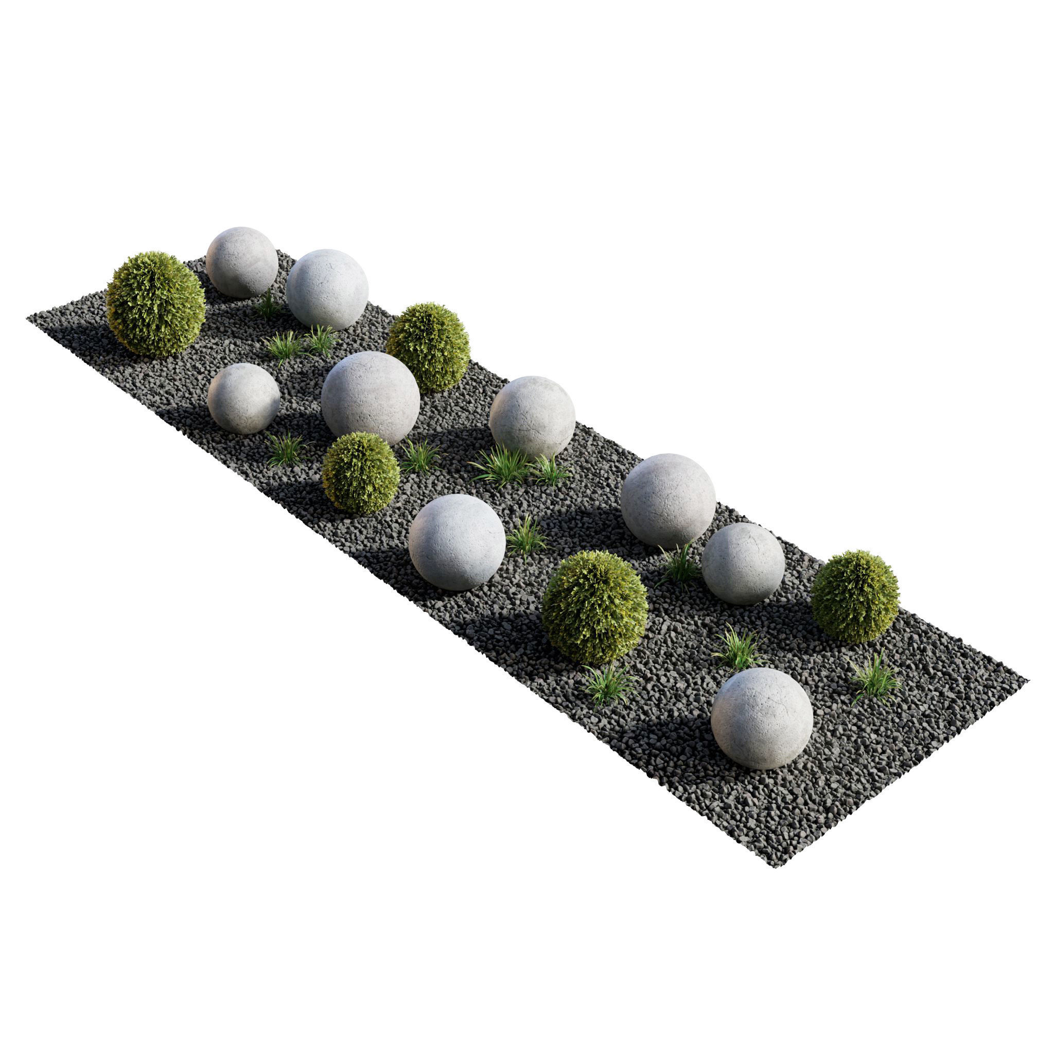 Modern Courtyard 04 - PBR - 4K - Midpoly 3D model | CGTrader