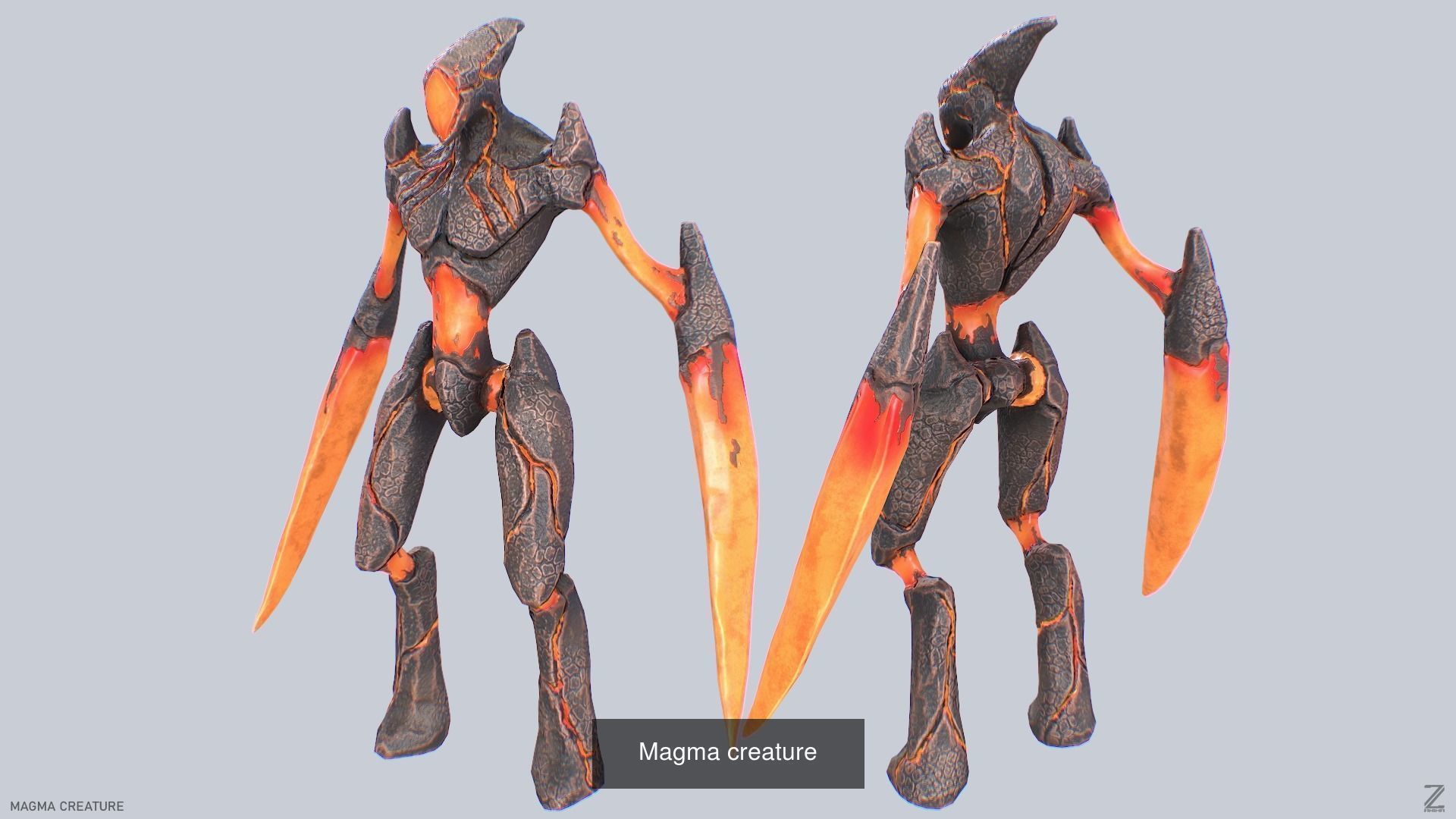 Magma creature collection VR / AR / low-poly | CGTrader