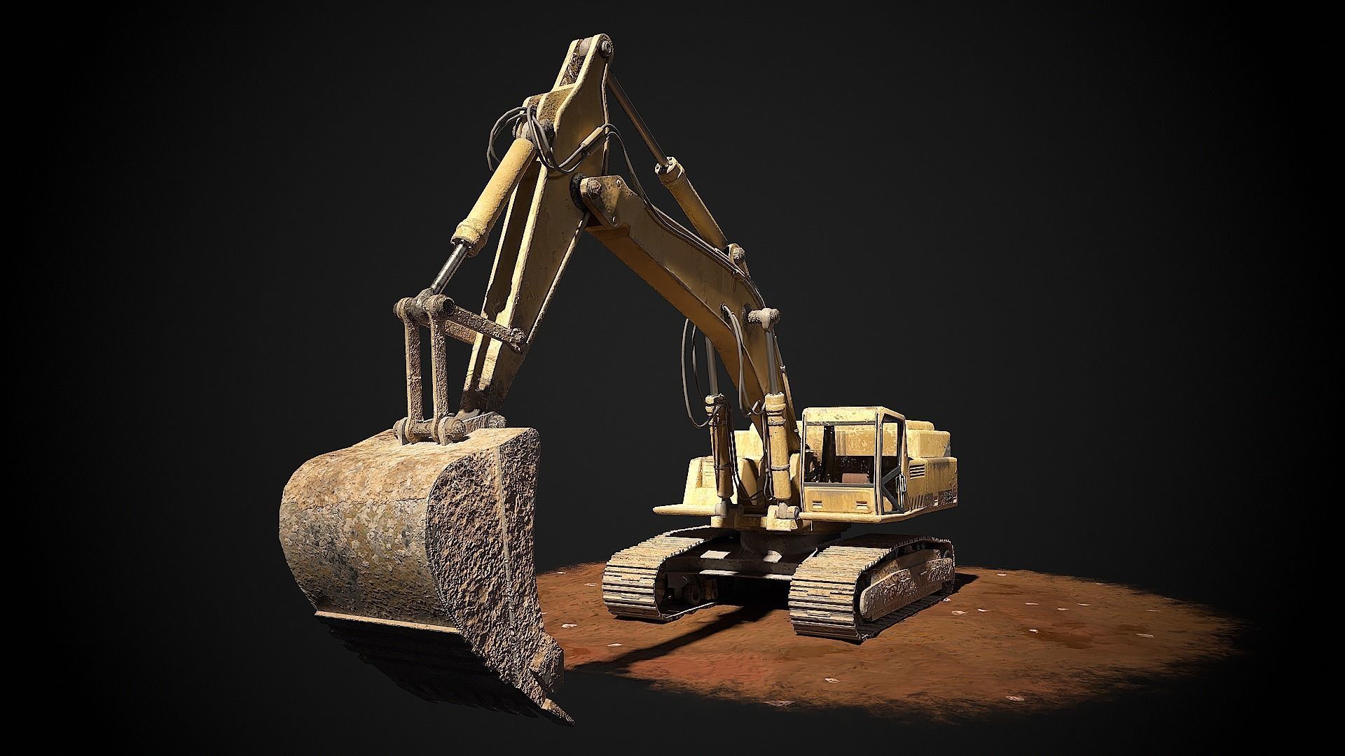 3D model Game ready 3d model of Excavator VR / AR / low-poly | CGTrader