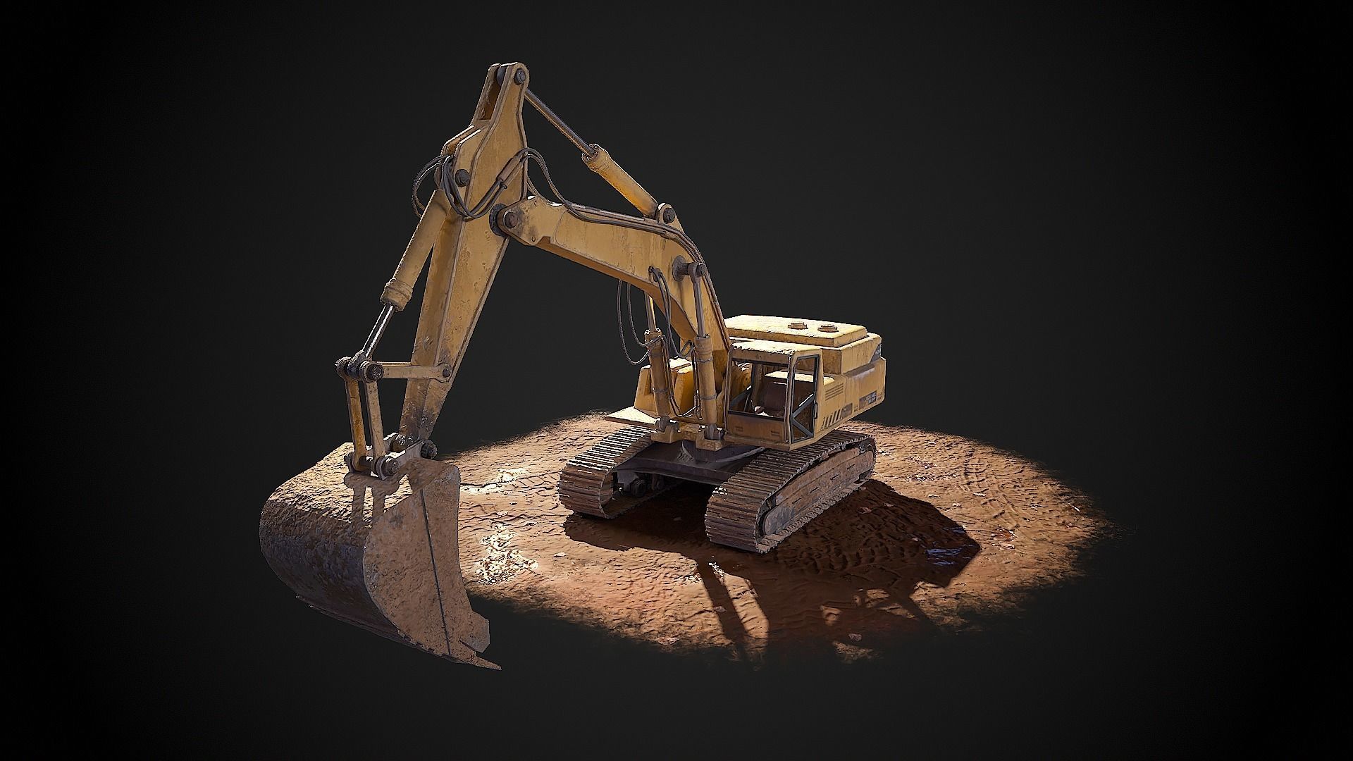 3D model Game ready 3d model of Excavator VR / AR / low-poly | CGTrader