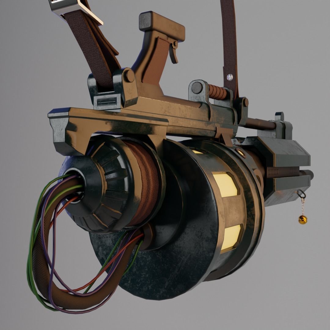 3D model Machinegun Mr Pew Pew VR / AR / low-poly | CGTrader