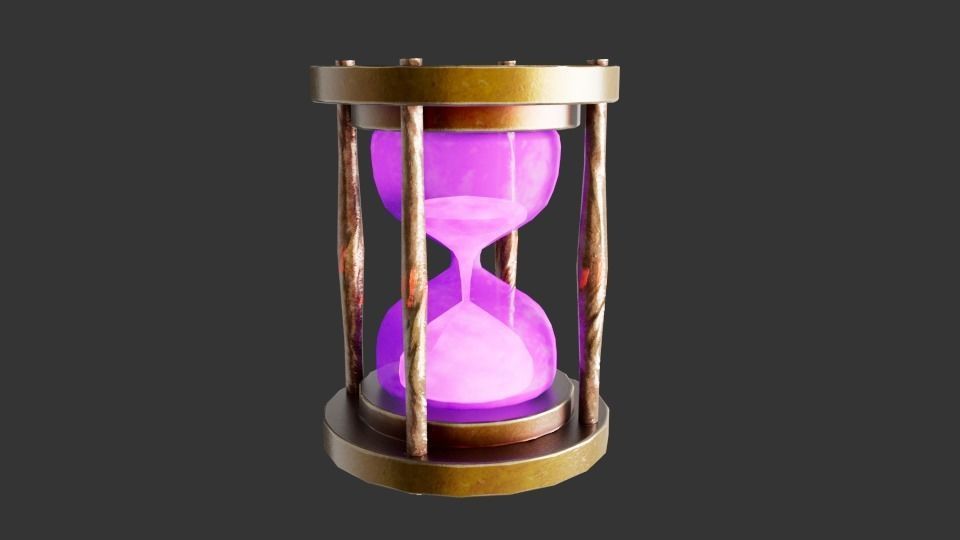 Hour Glass Low-poly 3D model Low poly game asset free VR / AR / low ...