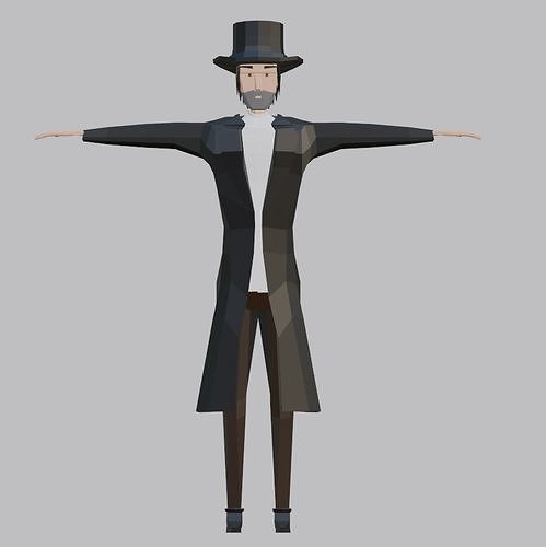 3D model Stylized Low Poly Character VR / AR / low-poly | CGTrader