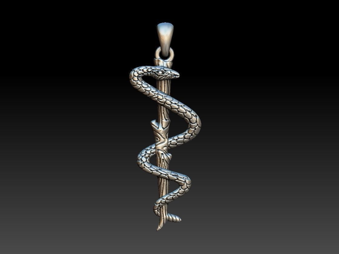 Medical Caduceus Symbol - Medicina 3D model 3D printable | CGTrader