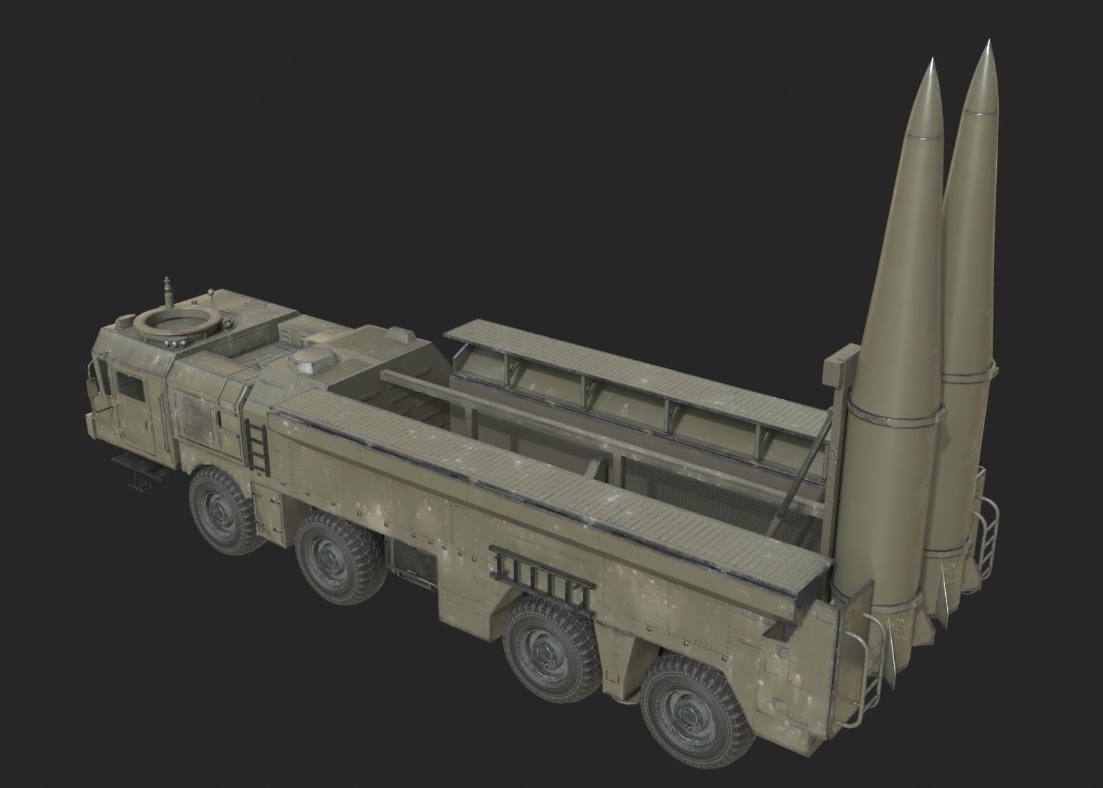 3D model Russian K720 Iskander SS-X-26 Campaign tactical missile VR ...