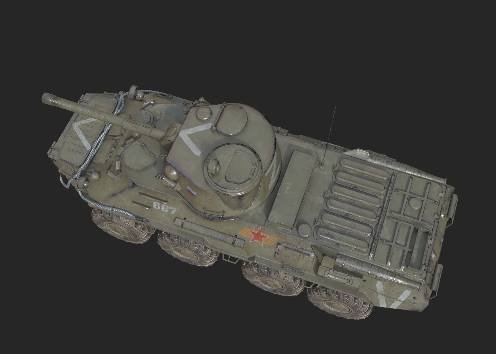 3d Model Russian Army 2s23 Nona Svk Self Propelled Howitzer Vr Ar Low Poly Cgtrader