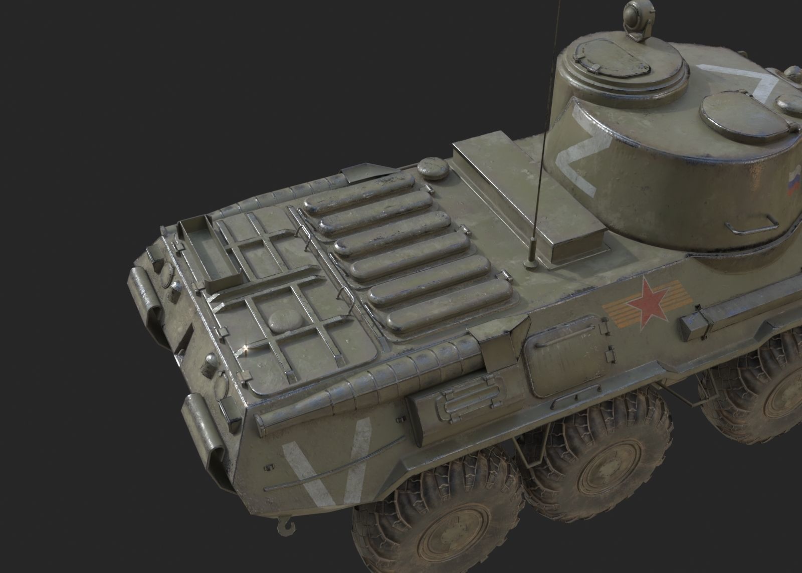3D model Russian Army 2S23 Nona-SVK Self-propelled howitzer VR / AR ...