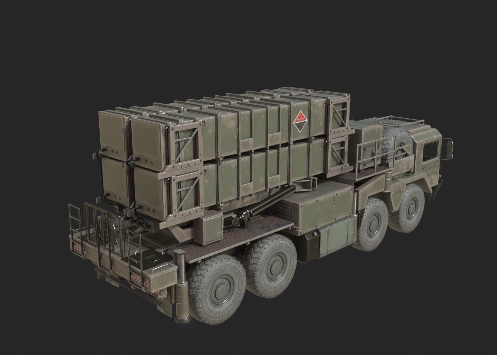 3D model 3 coatings USA MIM-104 Patriot Anti-air Missile Launcher VR ...