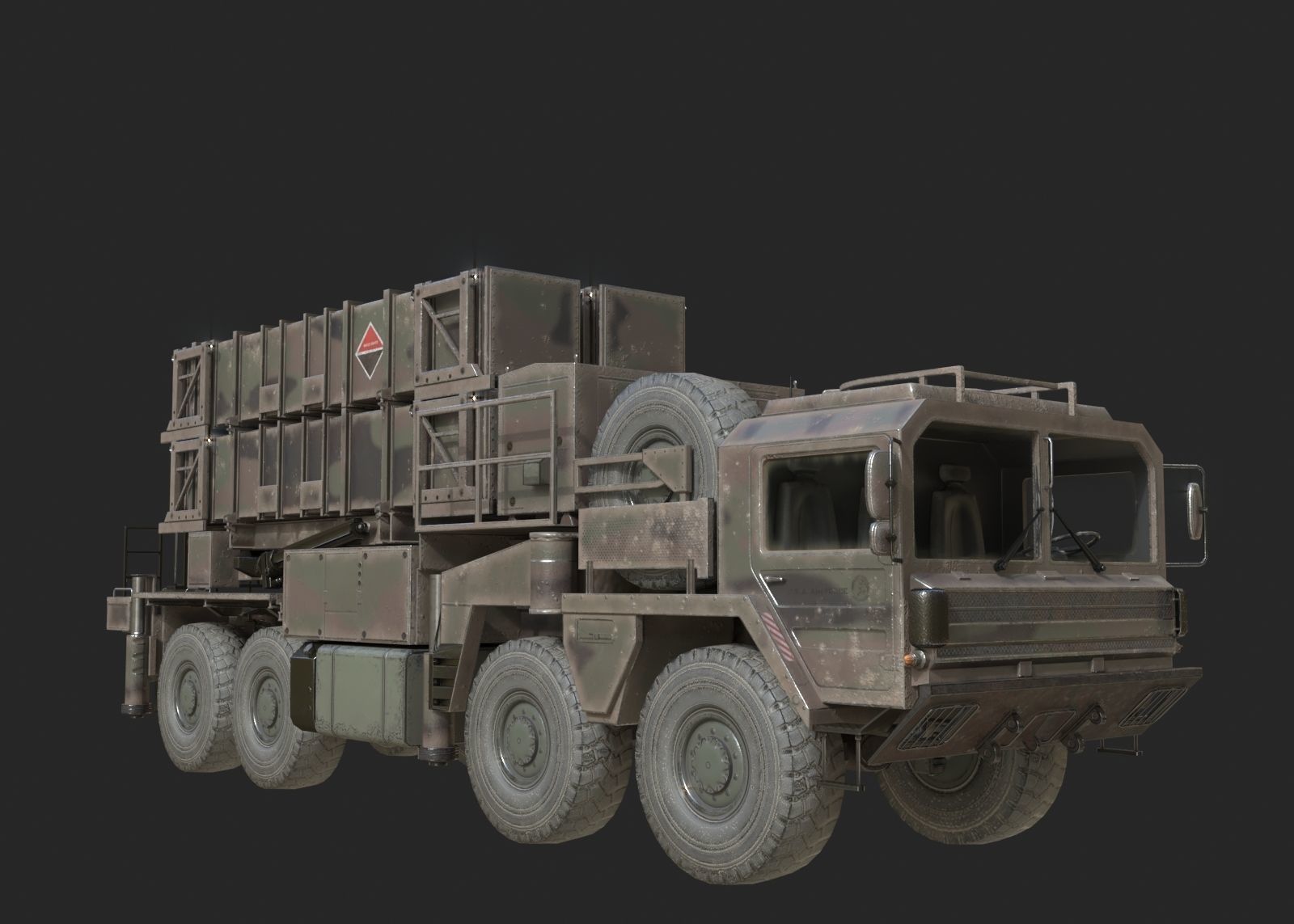 3D model 3 coatings USA MIM-104 Patriot Anti-air Missile Launcher VR ...