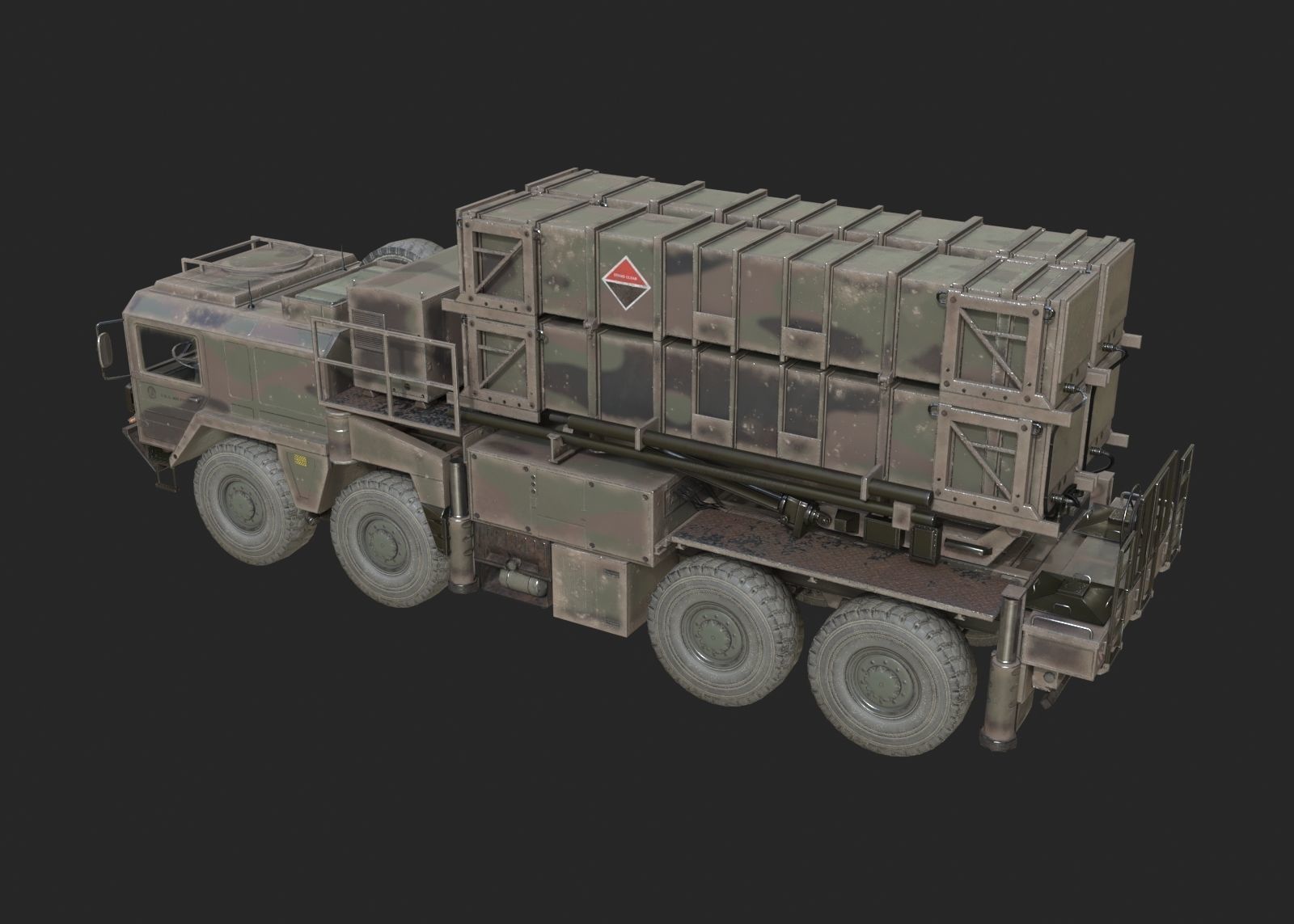 3D model 3 coatings USA MIM-104 Patriot Anti-air Missile Launcher VR ...