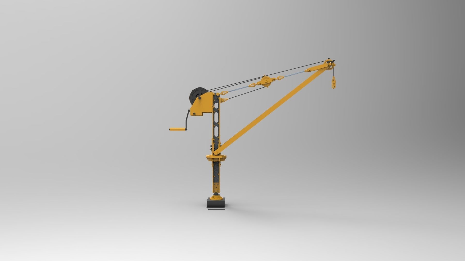Old Manual Crane 3D Printed 3D model 3D printable | CGTrader