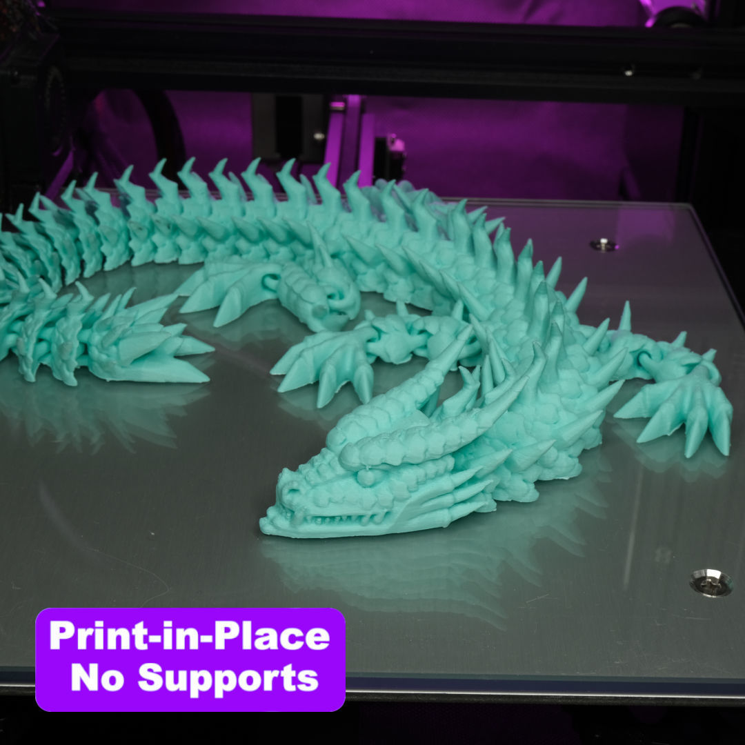 Fire Dragon - Print-in-Place 3D model 3D printable | CGTrader