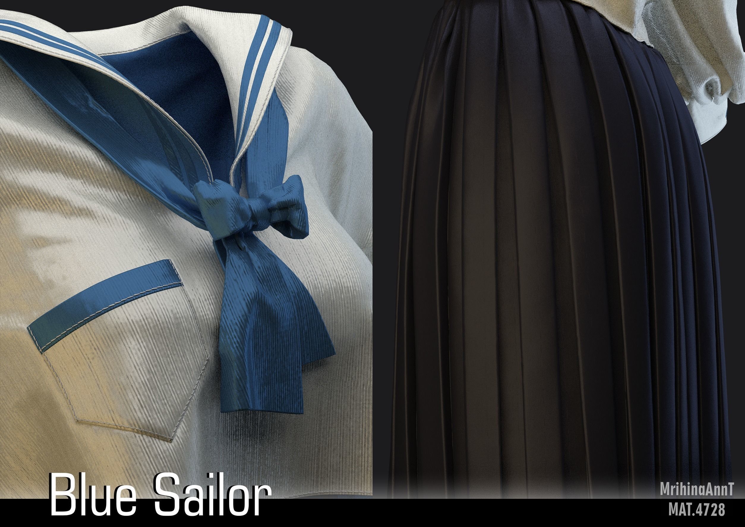 Blue Sailor 3D model | CGTrader