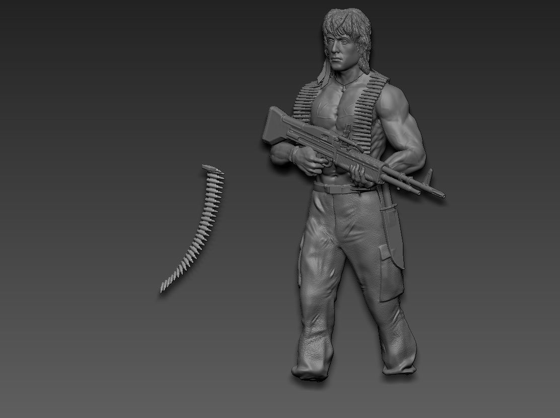 Rambo First Blood 2 3D model 3D printable | CGTrader