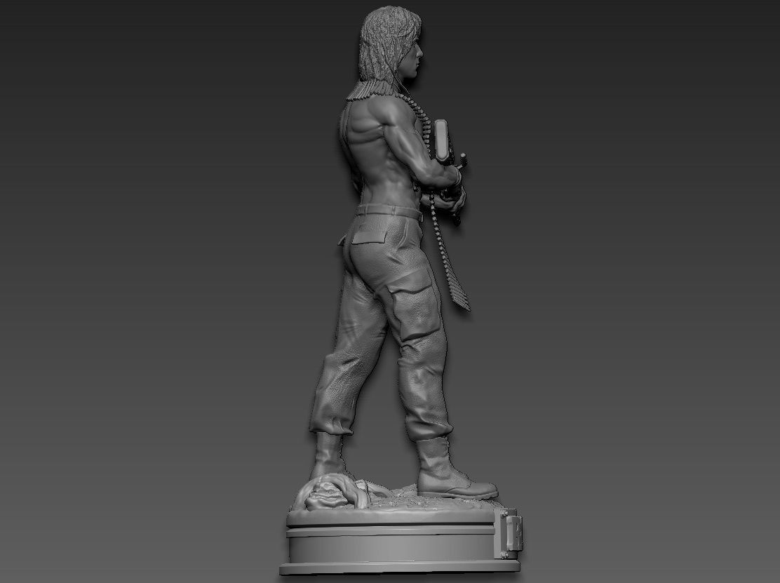 Rambo First Blood 2 3D model 3D printable | CGTrader