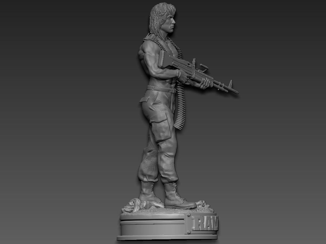 Rambo First Blood 2 3D model 3D printable | CGTrader