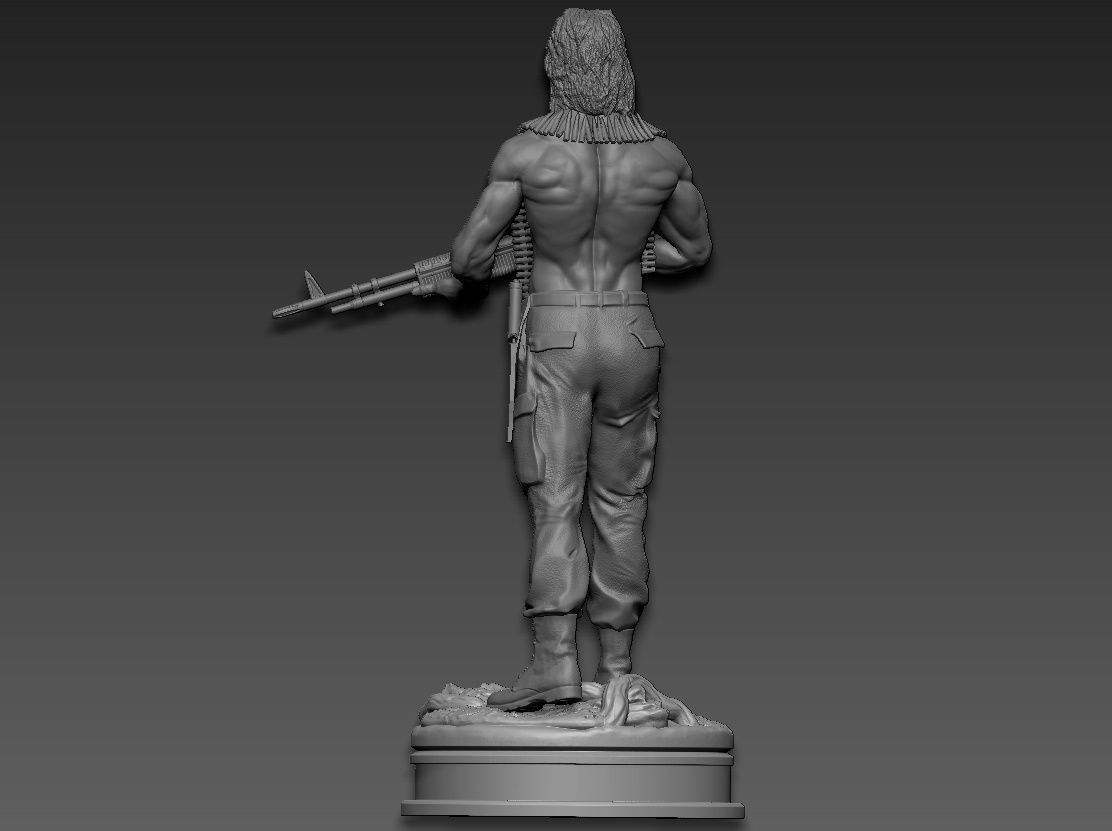 Rambo First Blood 2 3D model 3D printable | CGTrader