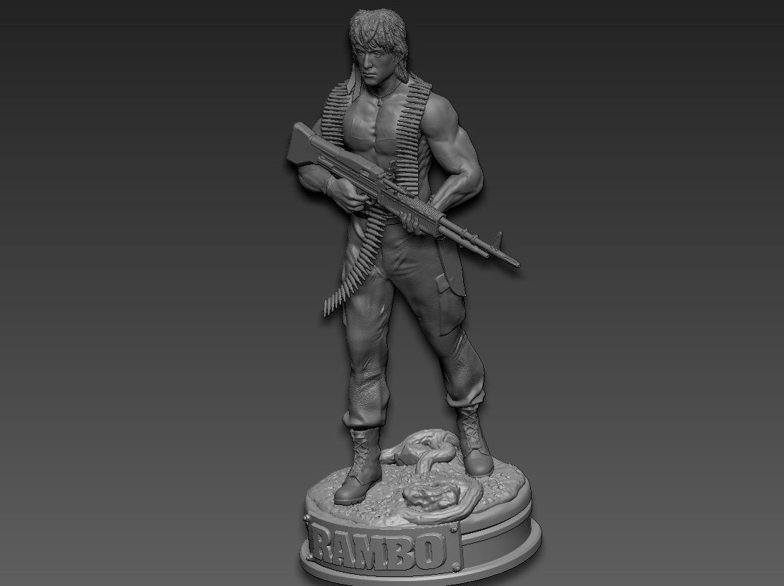 Rambo First Blood 2 3D model 3D printable | CGTrader