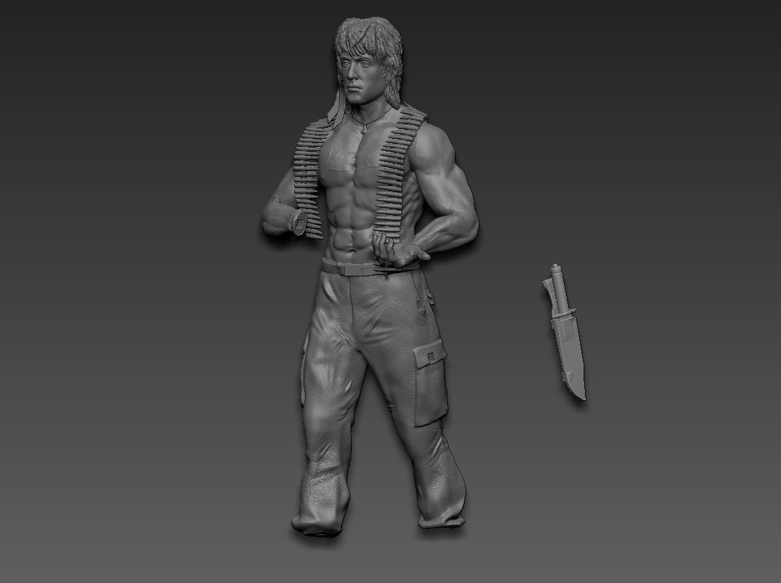 Rambo First Blood 2 3D model 3D printable | CGTrader