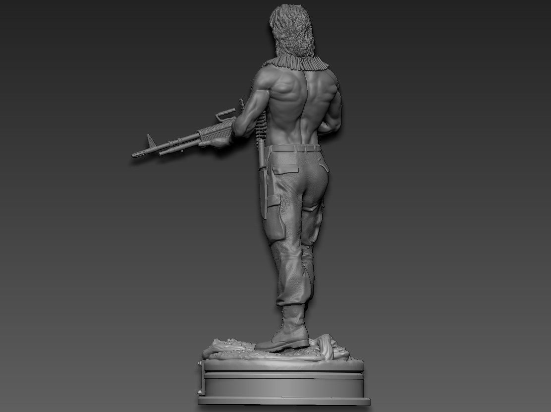 Rambo First Blood 2 3D model 3D printable | CGTrader