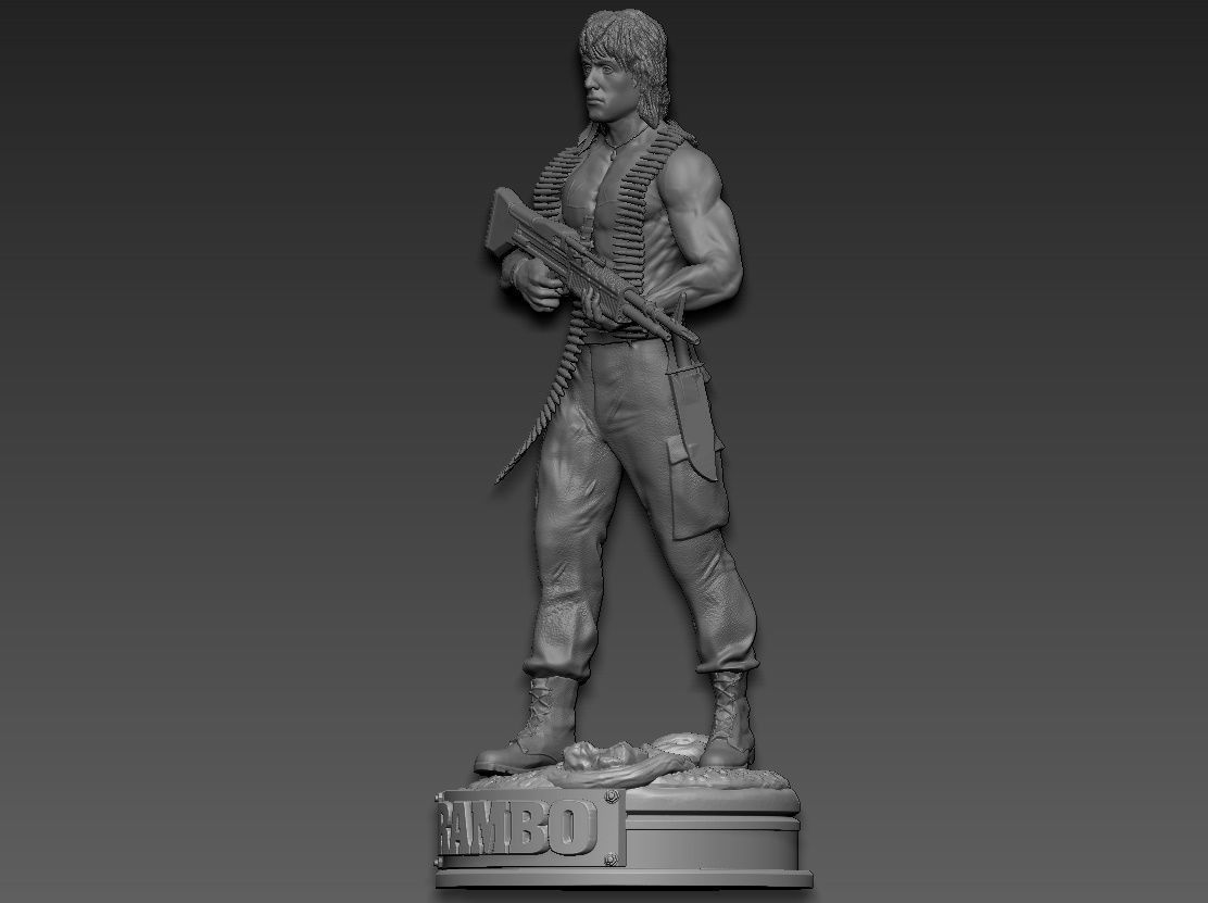 Rambo First Blood 2 3D model 3D printable | CGTrader
