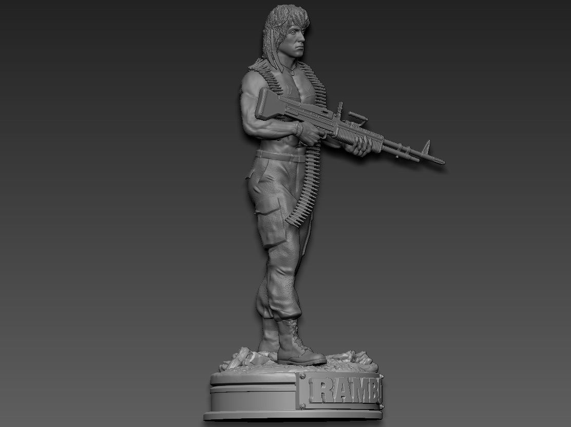 Rambo First Blood 2 3D model 3D printable | CGTrader