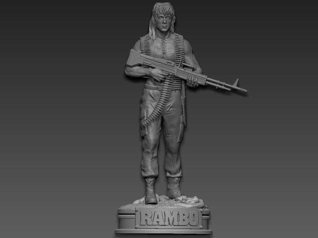Rambo First Blood 2 3D model 3D printable | CGTrader
