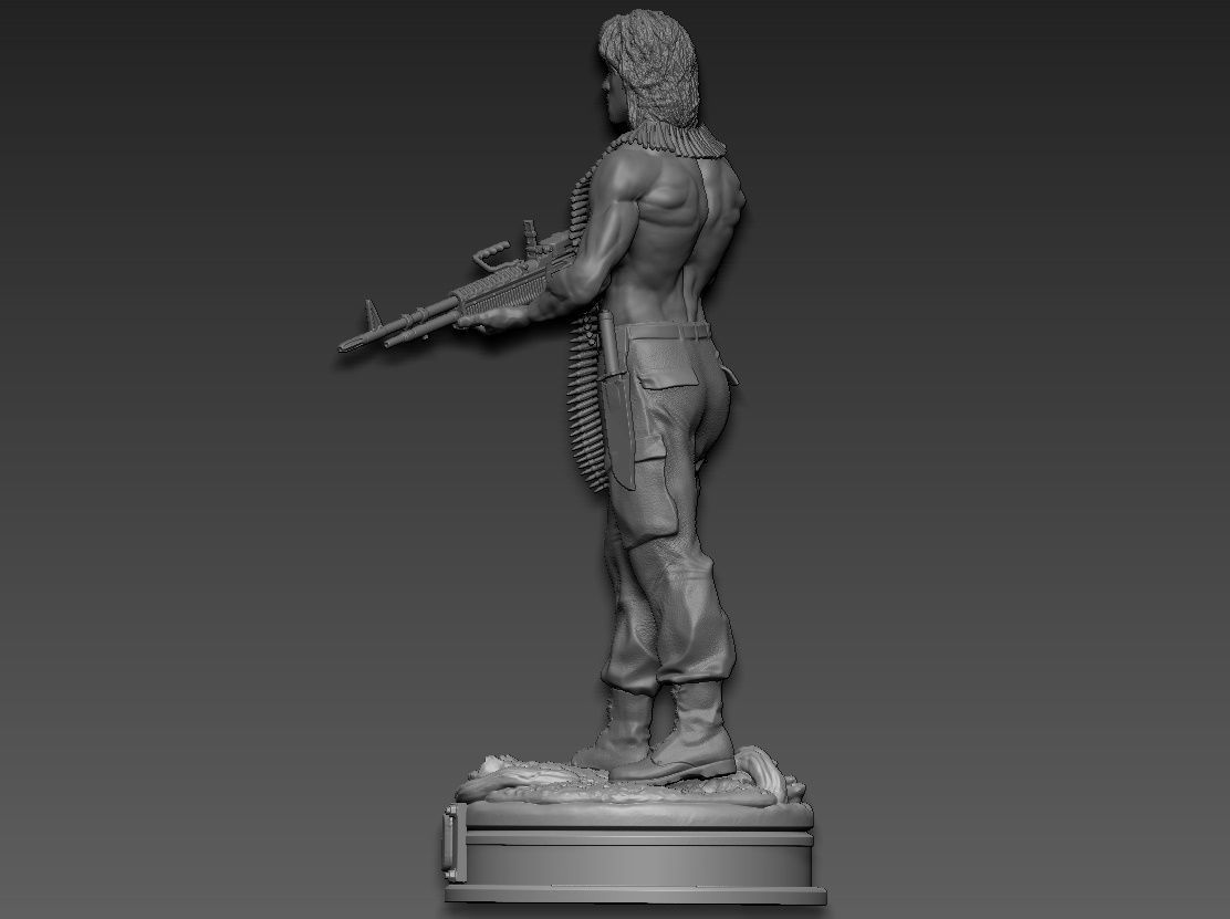 Rambo First Blood 2 3D model 3D printable | CGTrader