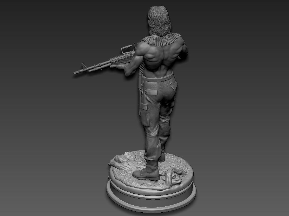 Rambo First Blood 2 3D model 3D printable | CGTrader