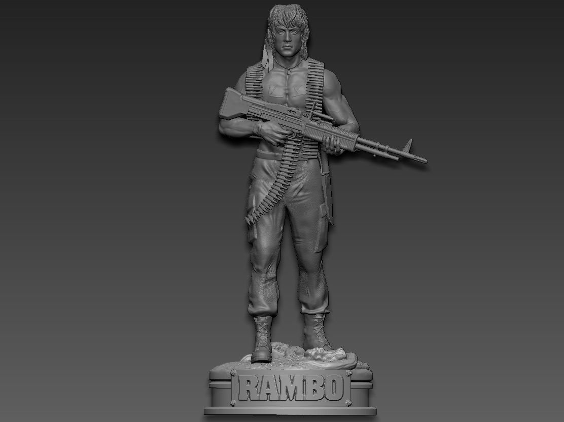 Rambo First Blood 2 3D model 3D printable | CGTrader