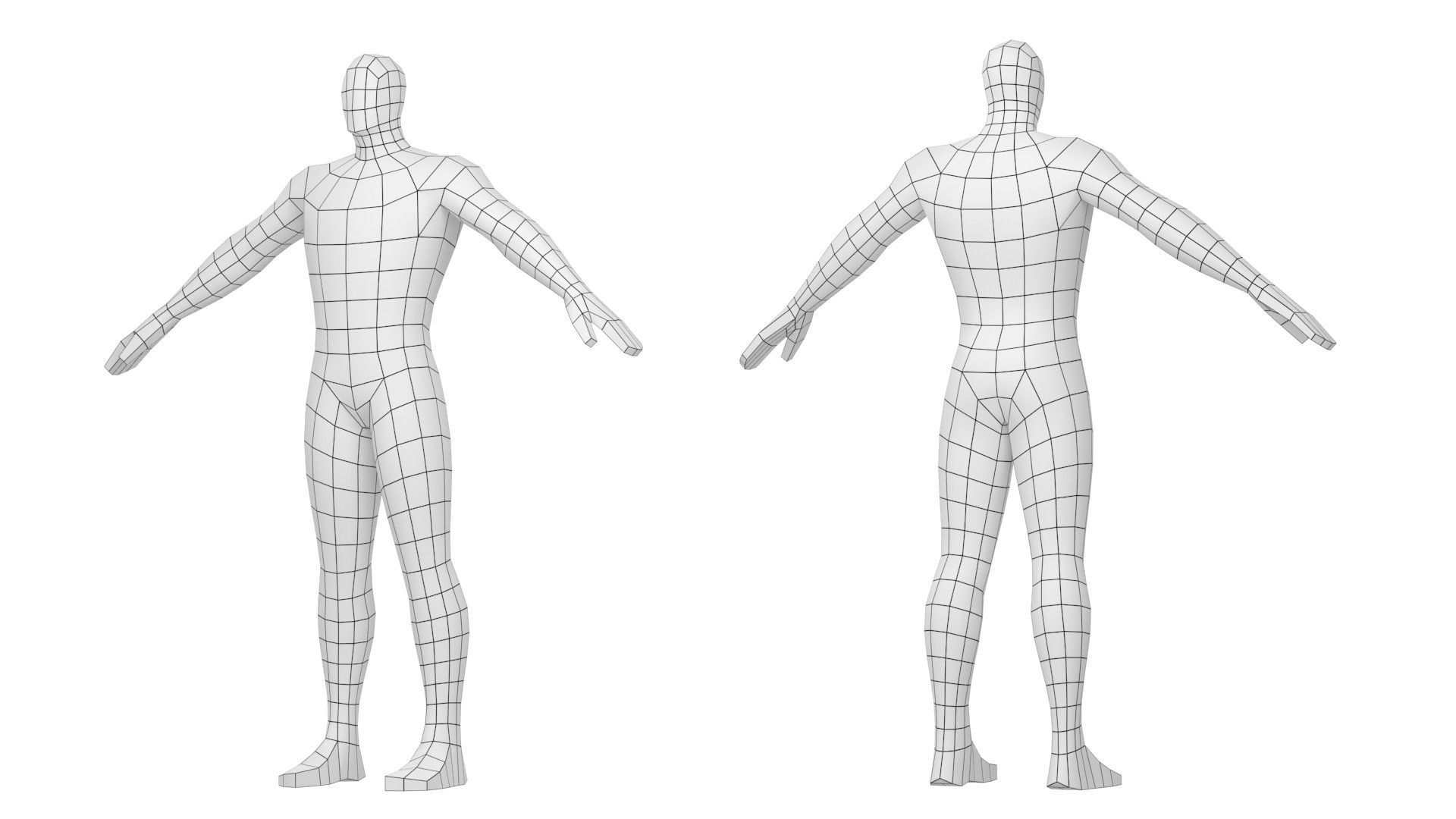 Male Hero in Three Poses Base Mesh 3D model | CGTrader