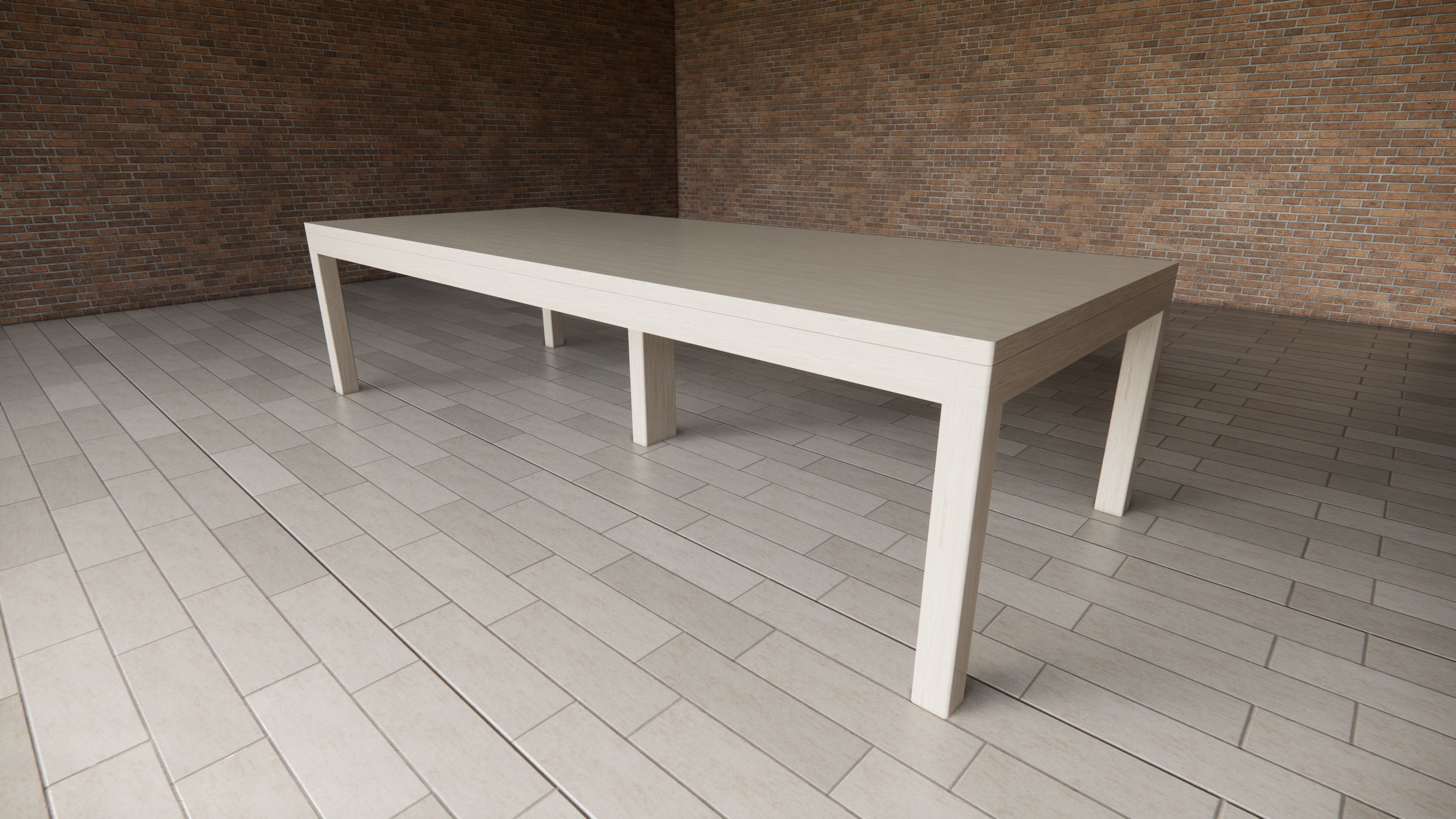 3D model Modern 12 Seater Wooden Dining Table VR / AR / low-poly | CGTrader