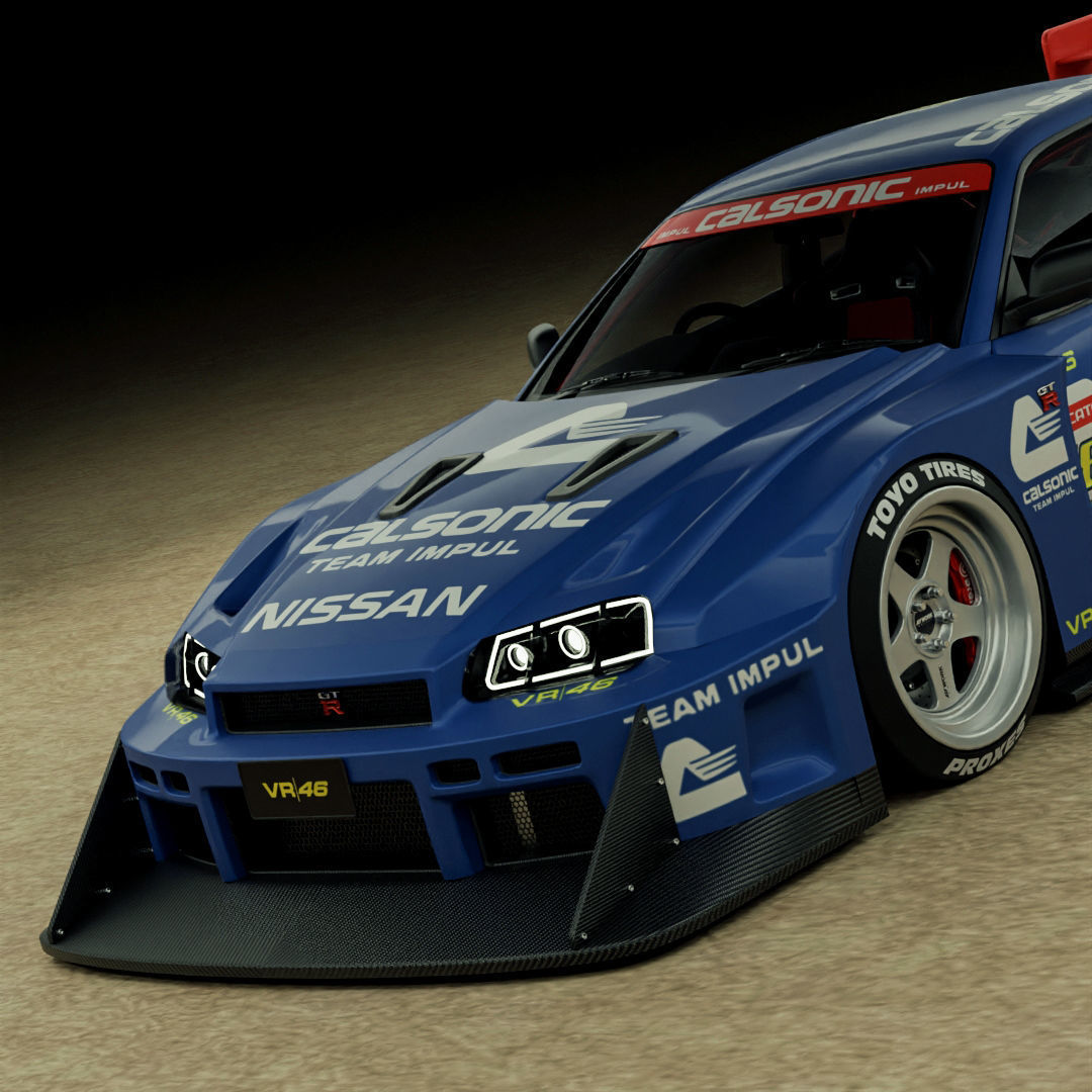 Nissan Skyline R34 Calsonic Livery 3D model | CGTrader