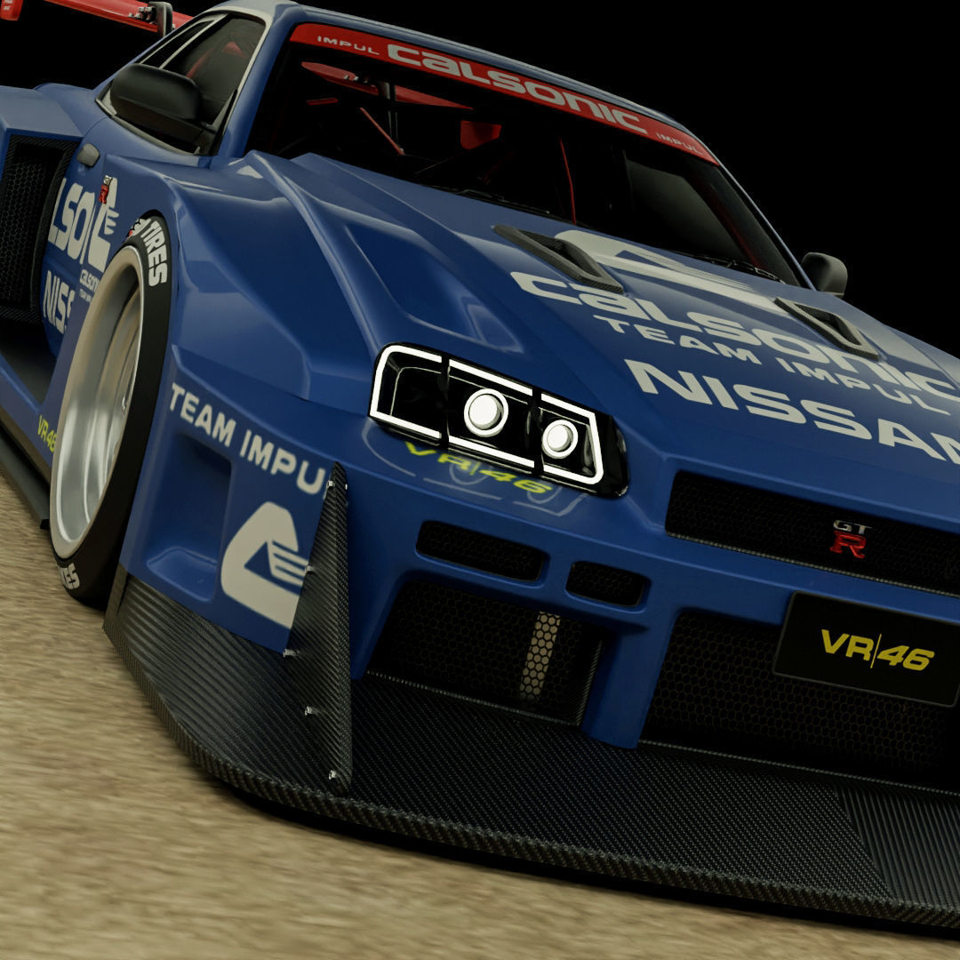 Nissan Skyline R34 Calsonic Livery 3D model | CGTrader