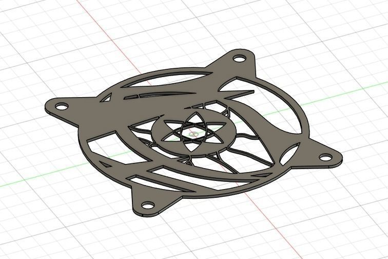 Sasuke Uchiha Mangekyou Sharingan PC fan cover 3D model 3D printable ...