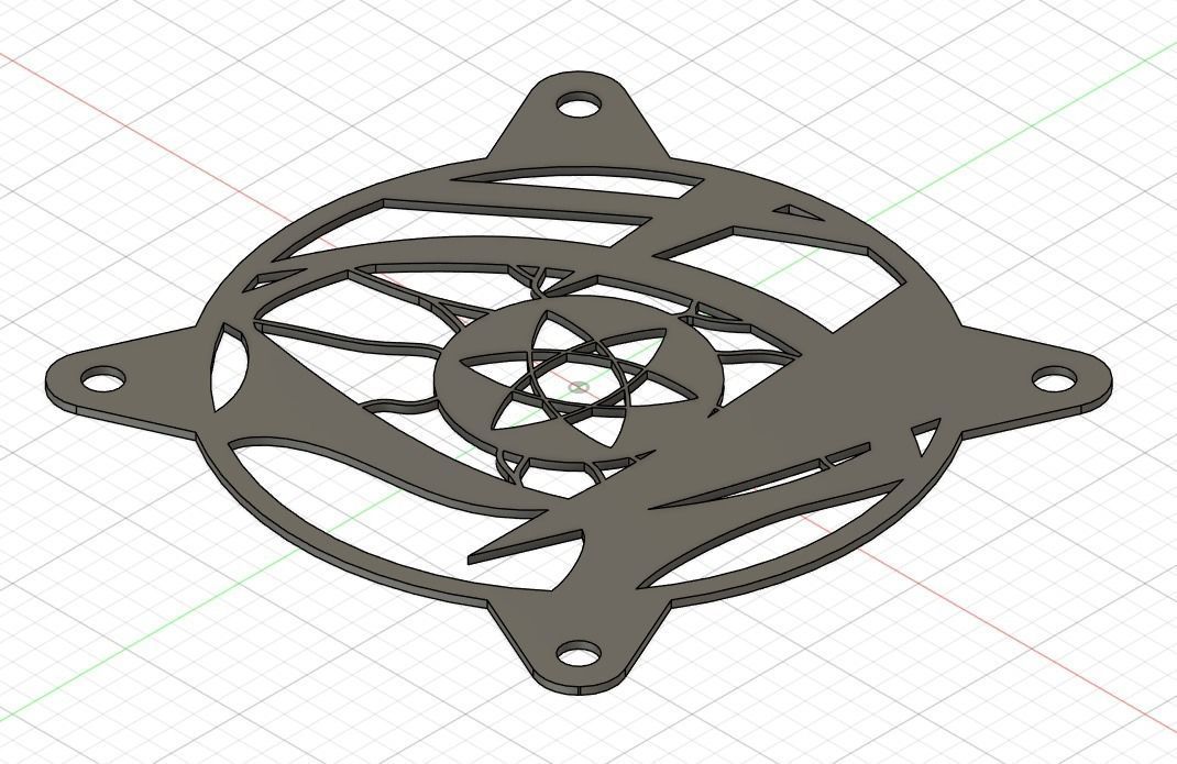 Sasuke Uchiha Mangekyou Sharingan PC fan cover 3D model 3D printable ...