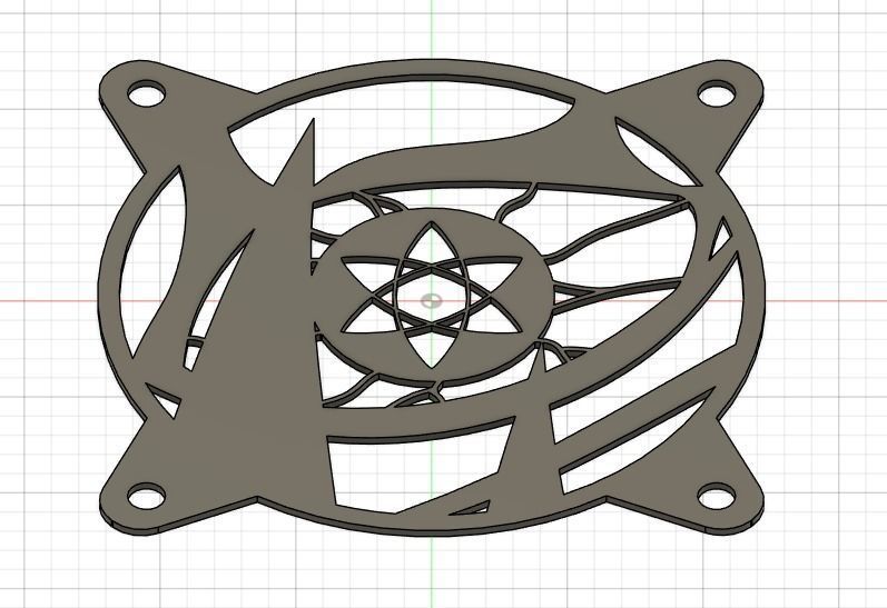 Sasuke Uchiha Mangekyou Sharingan PC fan cover 3D model 3D printable ...