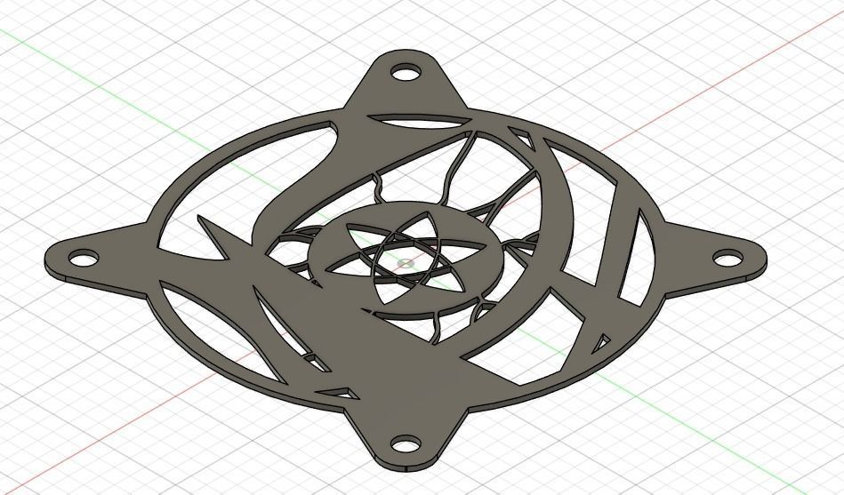 Sasuke Uchiha Mangekyou Sharingan PC fan cover 3D model 3D printable ...