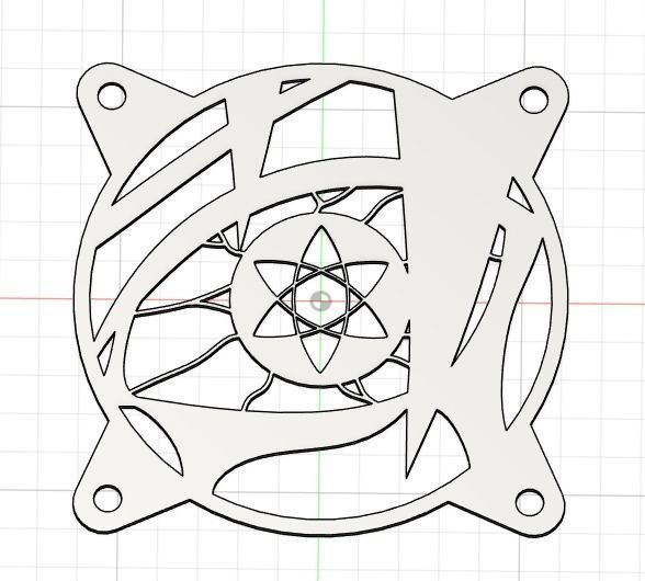 Sasuke Uchiha Mangekyou Sharingan PC fan cover 3D model 3D printable ...