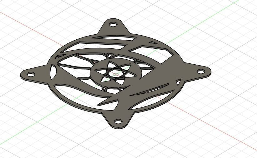 Sasuke Uchiha Mangekyou Sharingan PC fan cover 3D model 3D printable ...