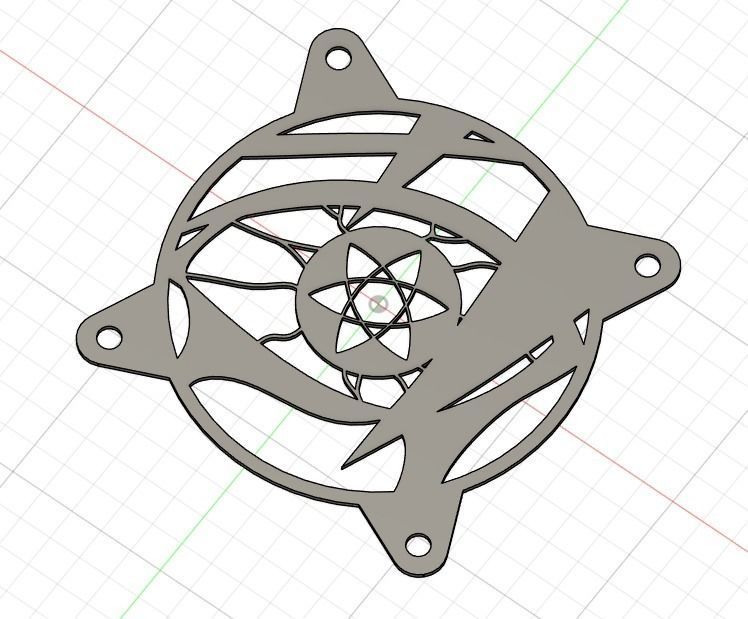 Sasuke Uchiha Mangekyou Sharingan PC fan cover 3D model 3D printable ...